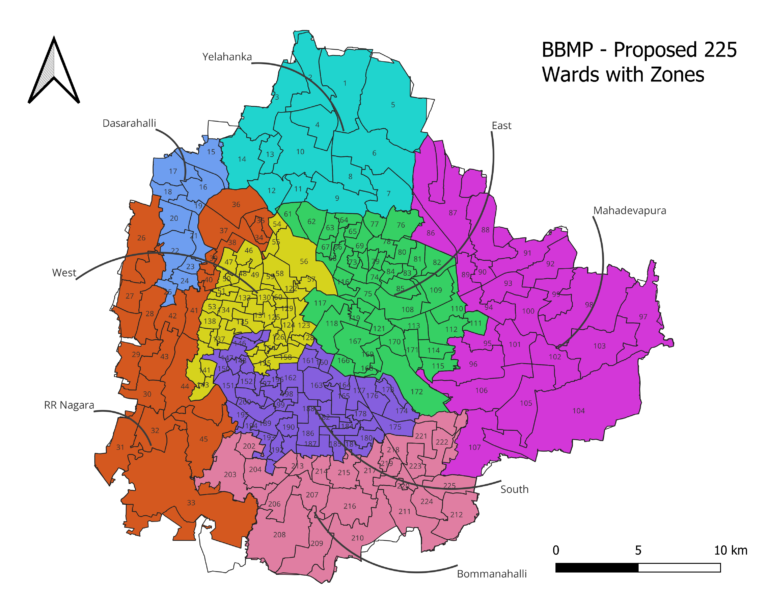 Explainer: Changes in the 225 BBMP wards between the proposed and final ...